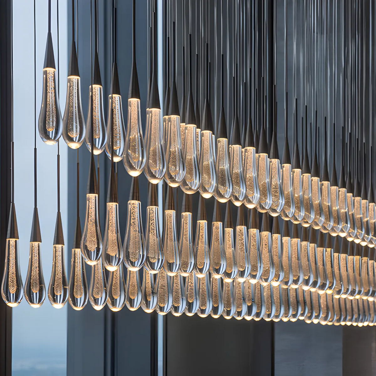 SOLITAIRE LINEAR CHANDELIER 37'' 50'' 70'' 87" 120" – Ulamps