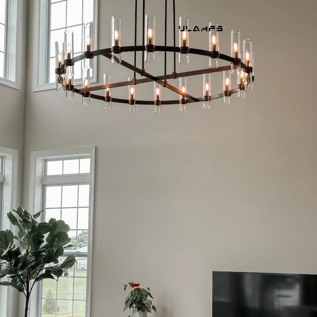Ravelle Round Chandeliers 60" Modern Chandelier Light – Ulamps