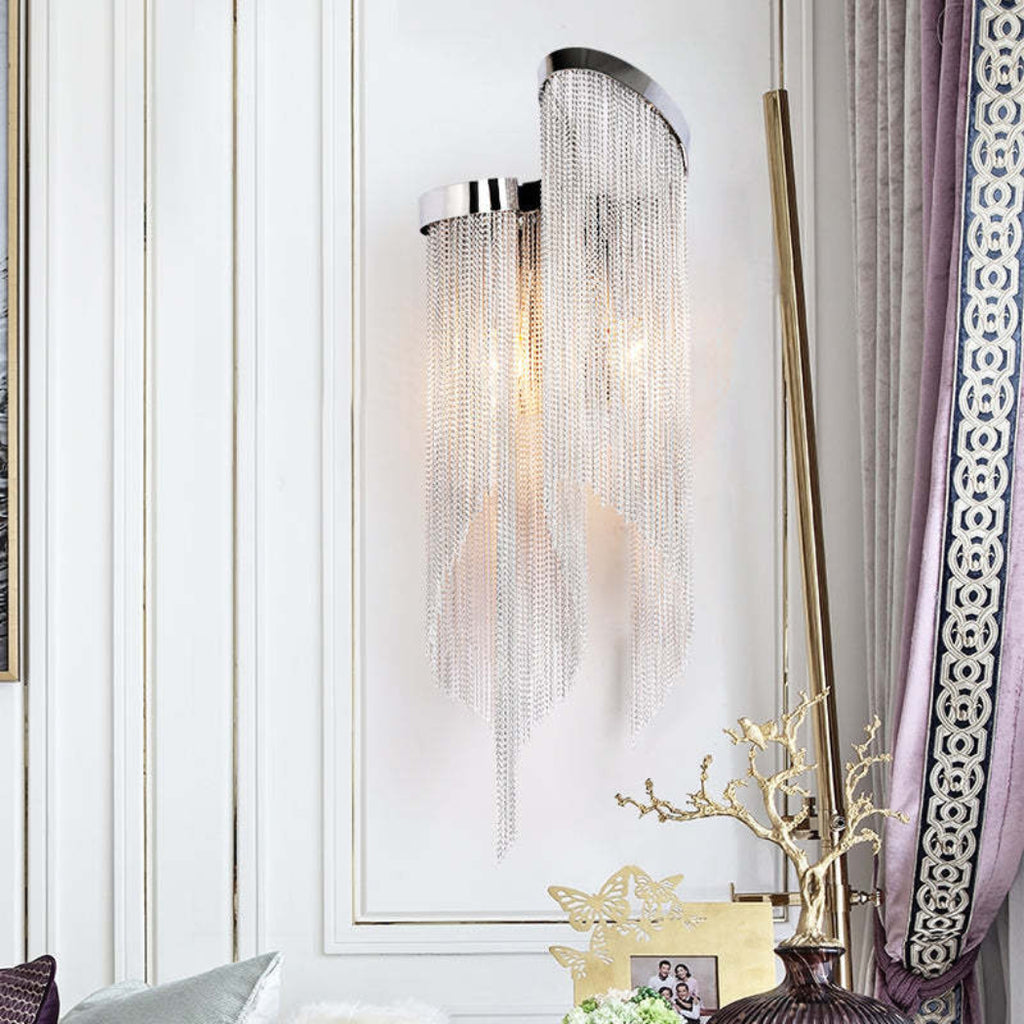 Aluminum Fiona Chain Tassel Wall Sconce – Ulamps
