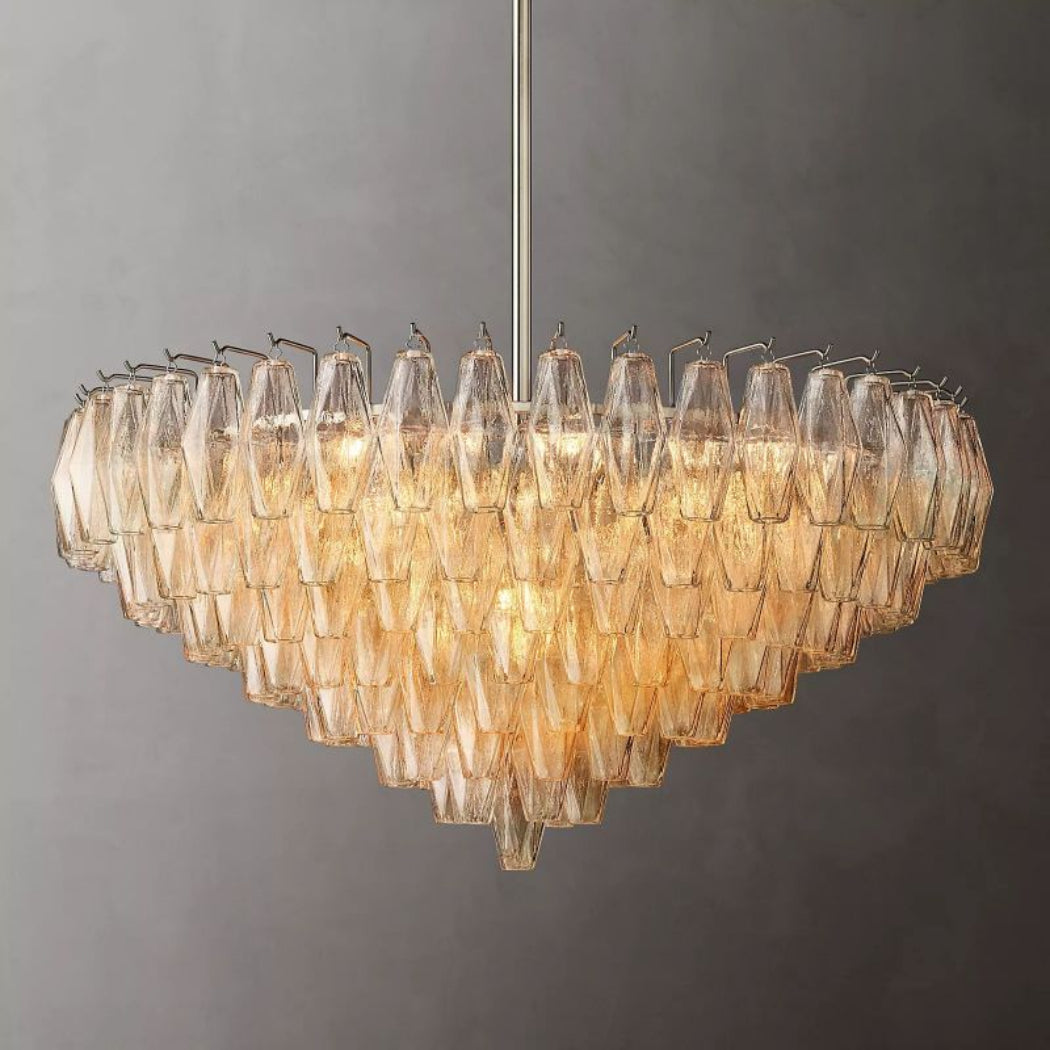 Chiara Clear Glass Tiered Round Chandelier 37" – Ulamps