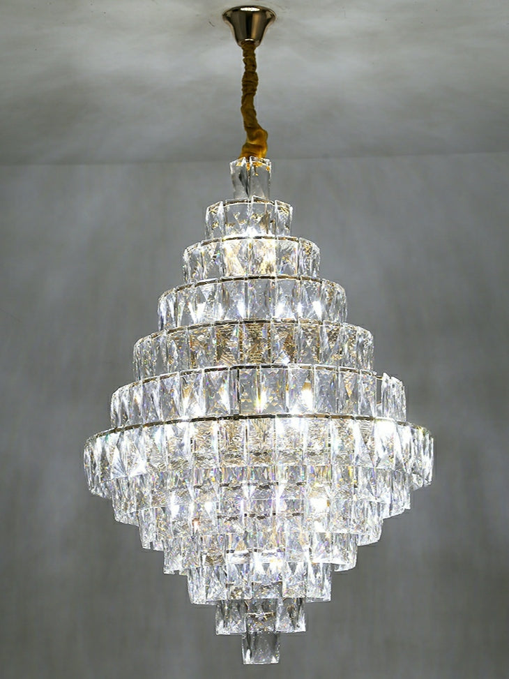 Extra Large Foyer Pure Crystal Ceiling Light Fixture Living Room Entra ...