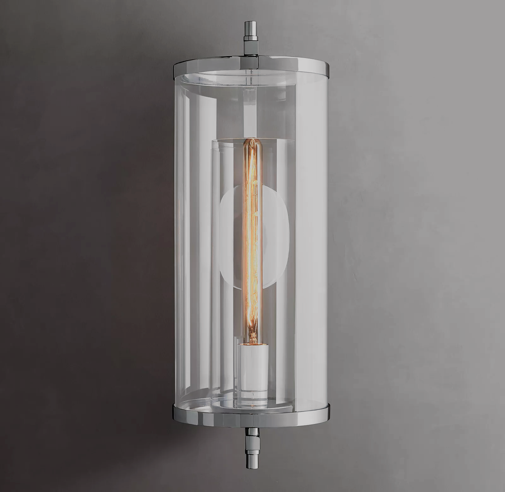 Devaux Grand Round Outdoor Garage Exterior Wall Sconce Lights, Bathroom ...