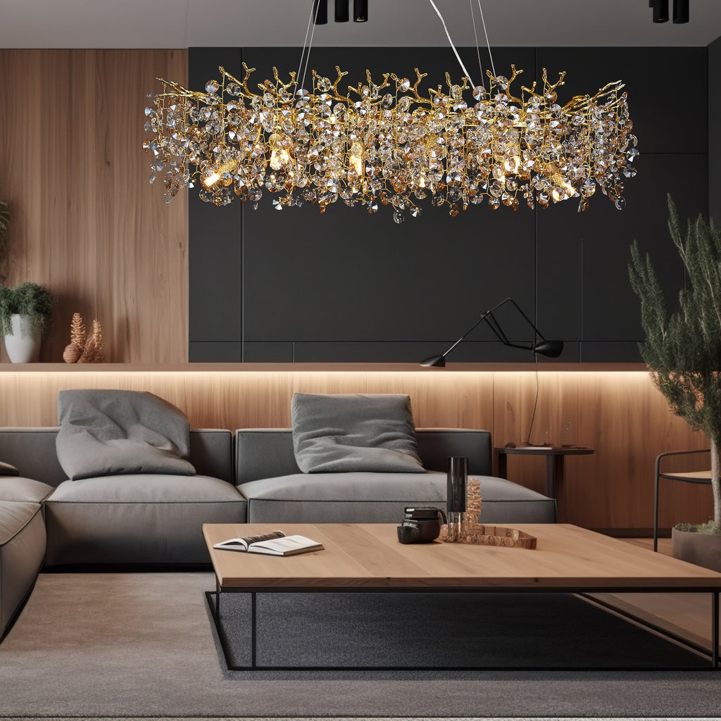 North Hotel Crystal Chandelier Modern Home Pendant Light – Ulamps