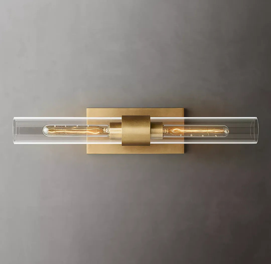 Ravelle Modern Wall Sconce ,Glass Shaded Ravele Linear Modern Wall Sco ...