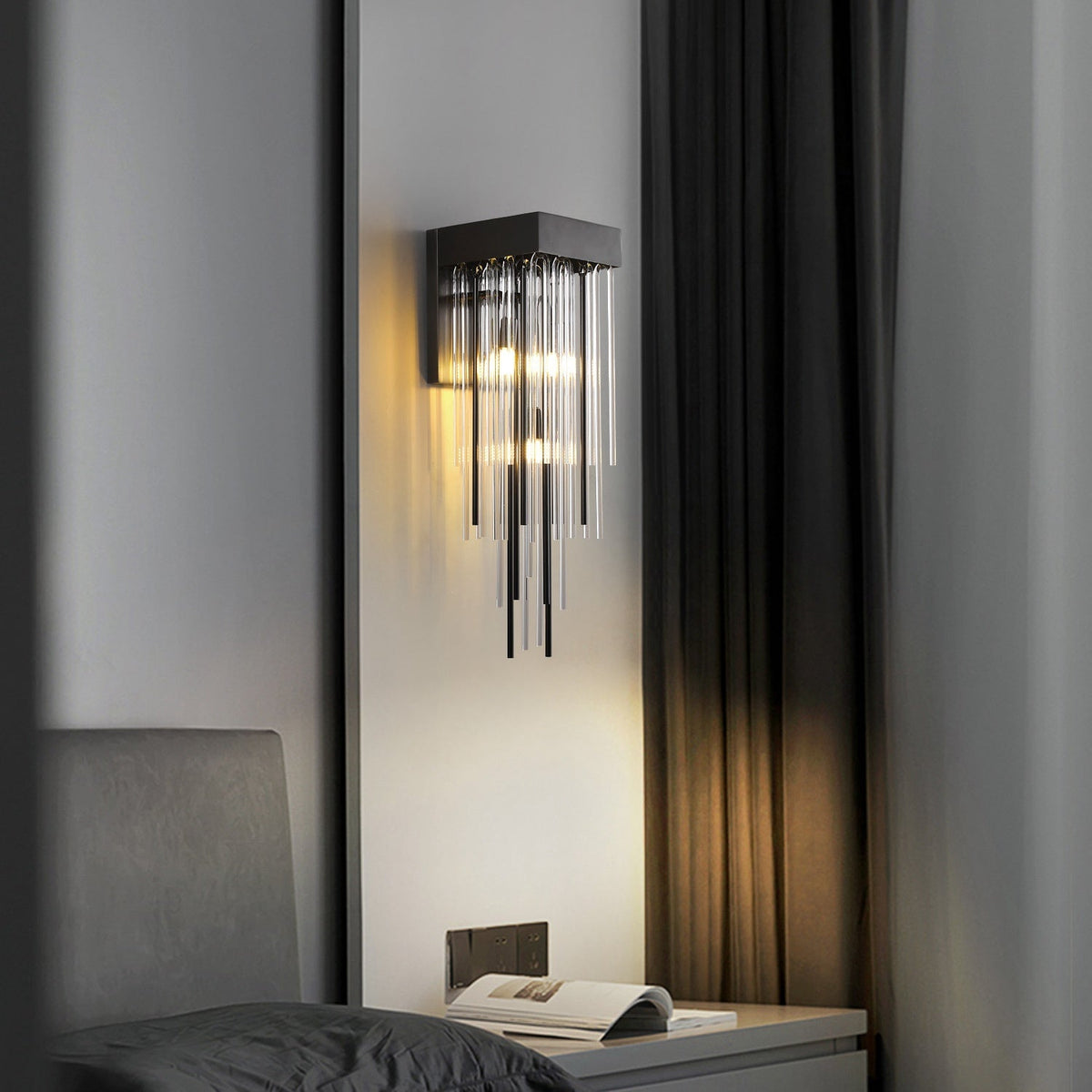 Cascade Glass Brass Wall Sconce – Ulamps