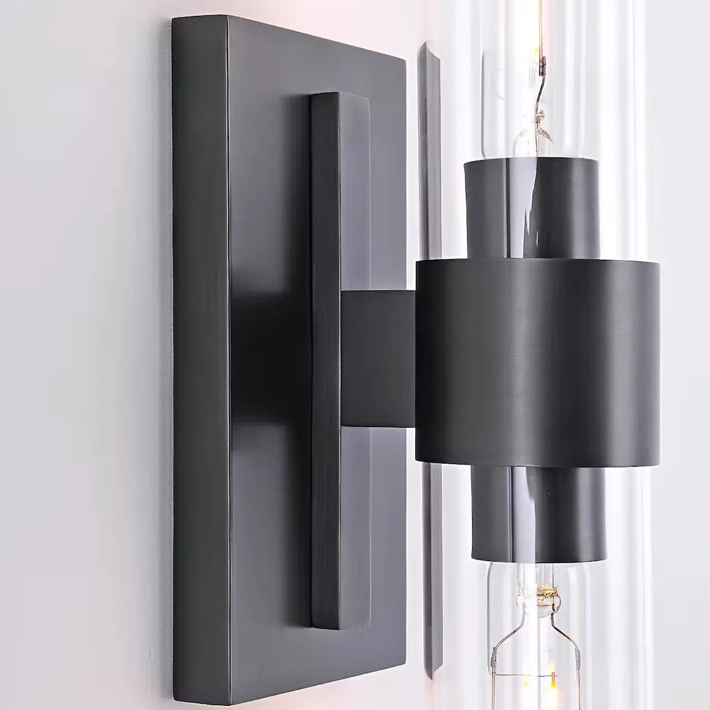 Ravelle Modern Wall Sconce ,Glass Shaded Ravele Linear Modern Wall Sco ...