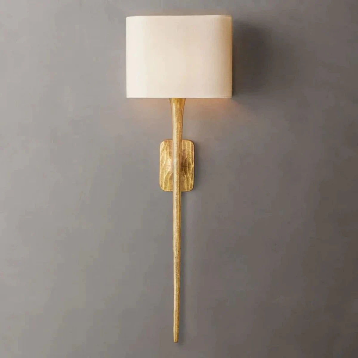Thaddeus Modern Forged Brass Shaded Wall Sconce For Dining Room – Ulamps